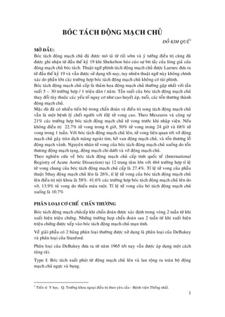 BÓC TÁCH ĐỘNG MẠCH CHỦ | PDF