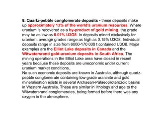 Uranium deposits | PPT