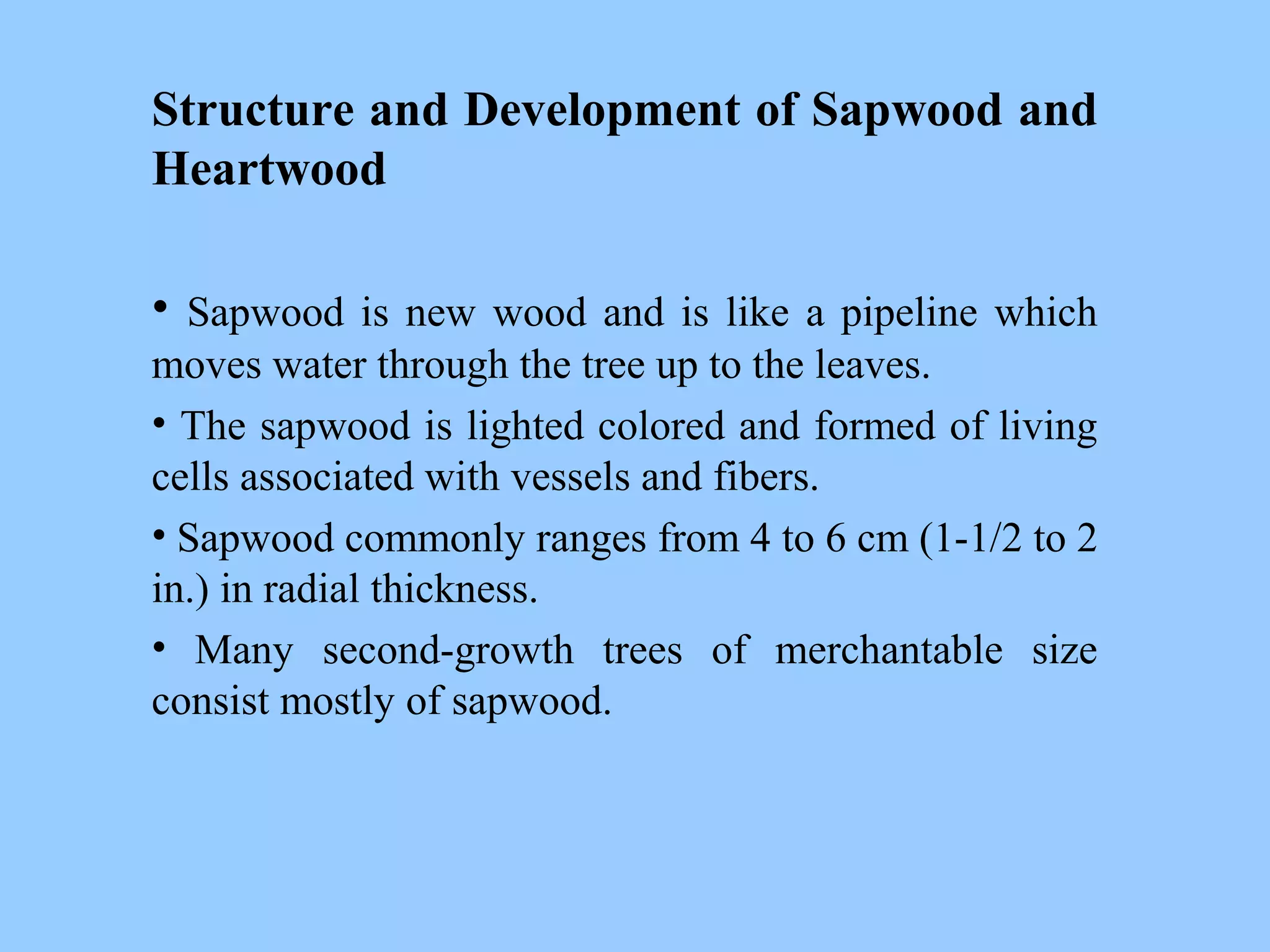 Sapwood and Heartwood | PPT