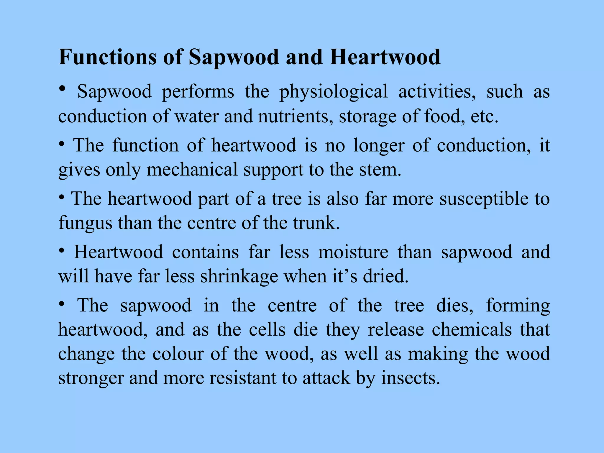 Sapwood and Heartwood | PPT