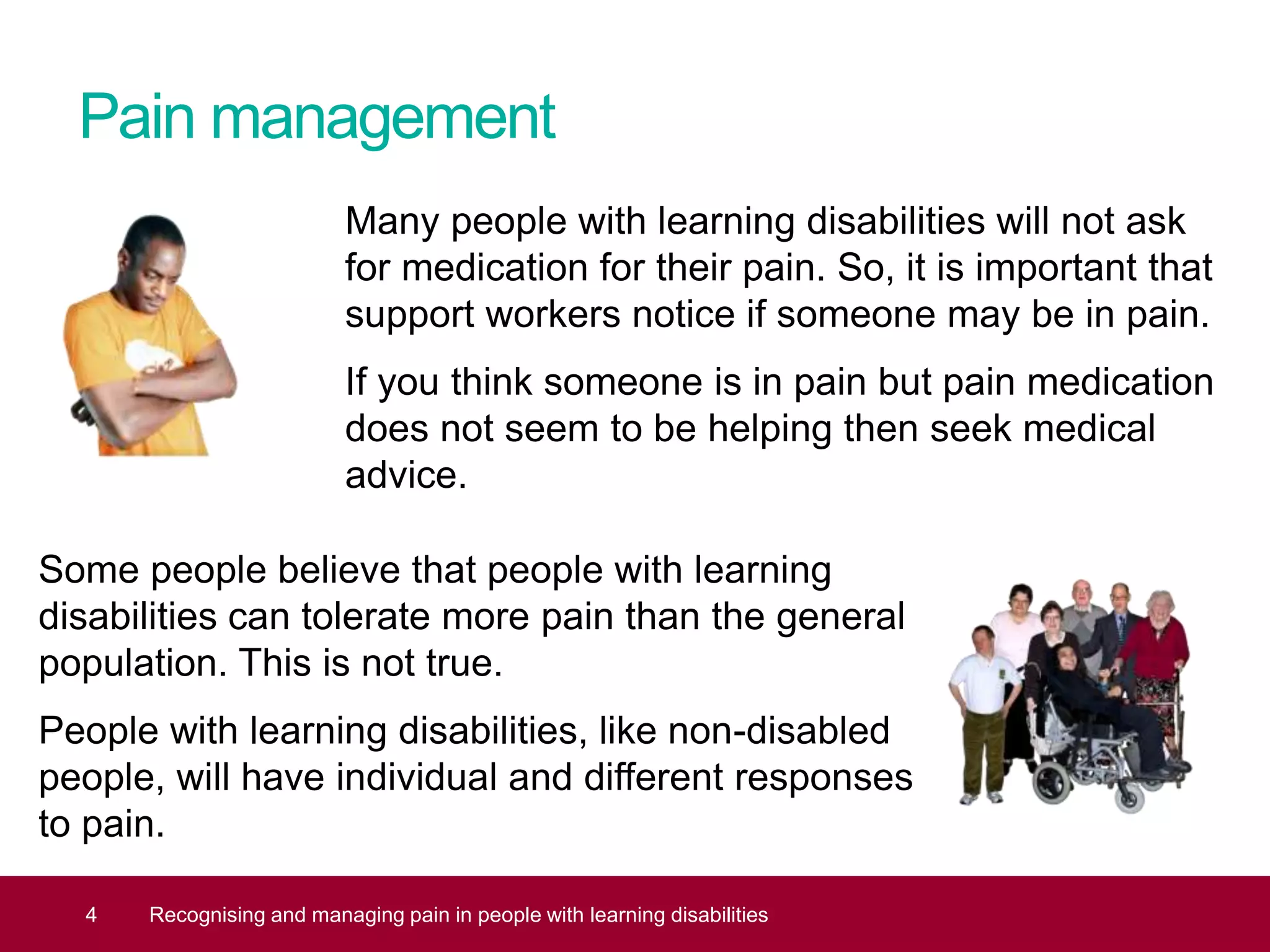 Social care staff. pain management | PPTX