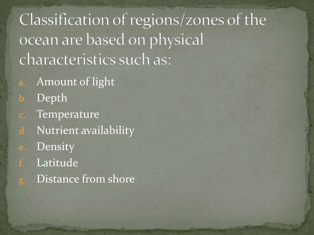 Ocean Zones and Marine Ecosystems Notes | PPTX | Geography | Science