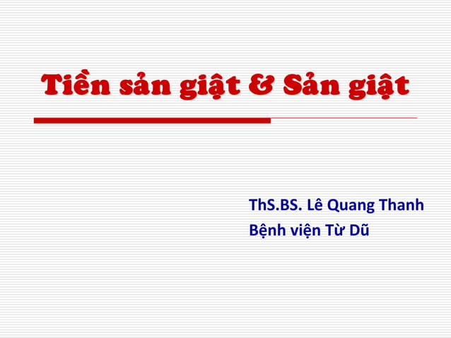 TIỀN SẢN GIẬT VÀ SẢN GIẬT | PDF