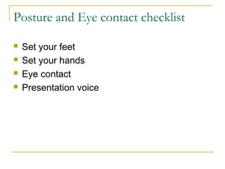 2017.10.25 unit 1 posture and eye contact | PPT