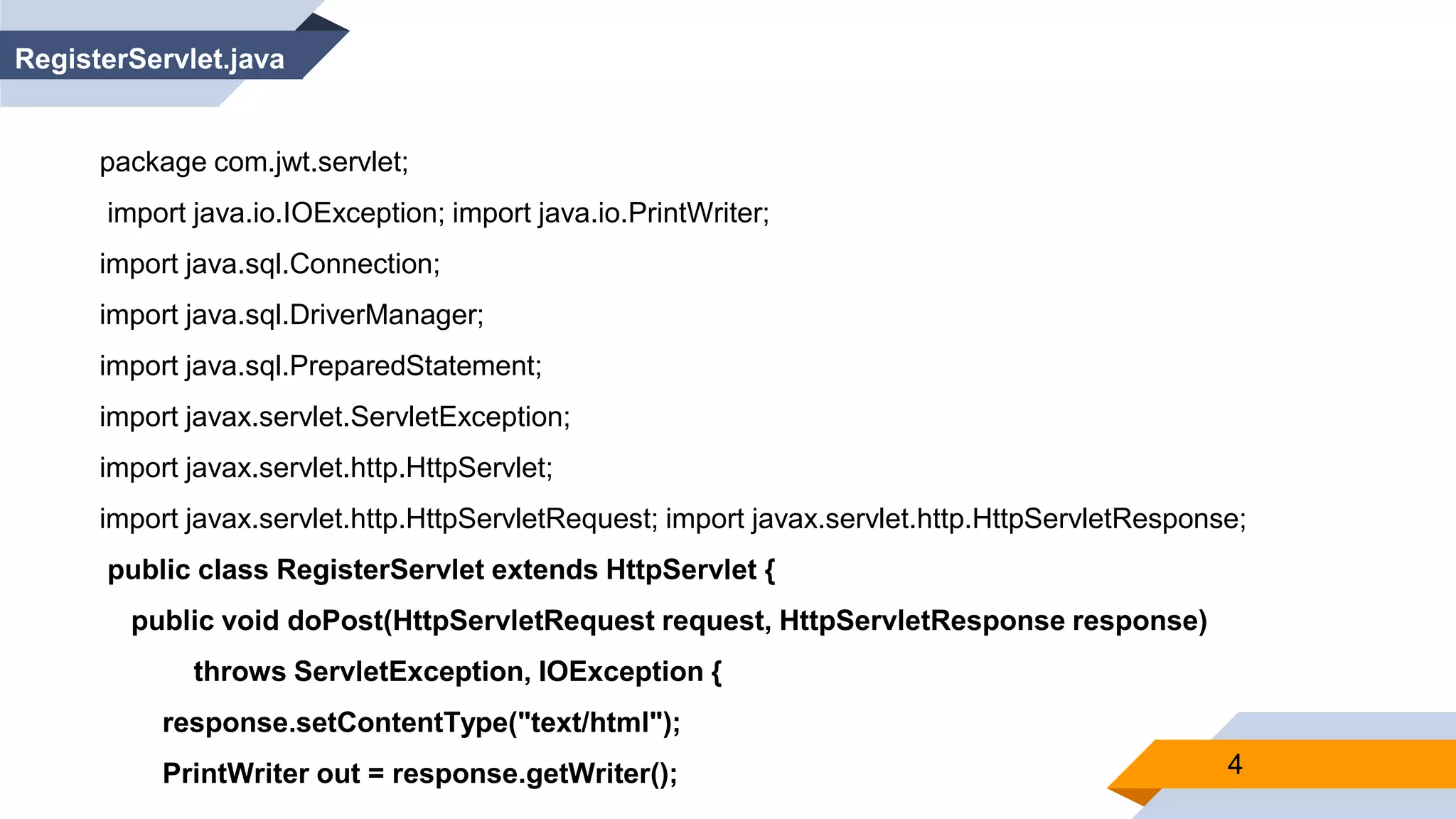 Servlet Db Connectivity Ppt