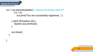 servlet db connectivity | PPT