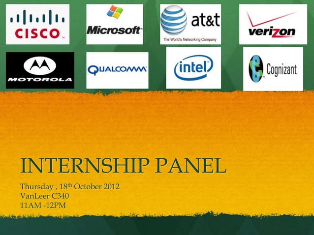 10.18.12 internship panel | PPTX