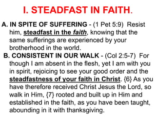 the steadfast child of god | PPTX