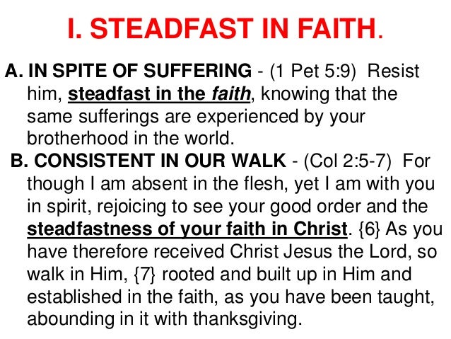 the steadfast child of god