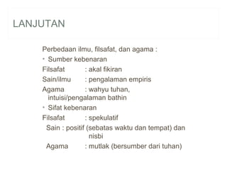 filsafat, pengetahuan dan ilmu pengetahuan | PPT