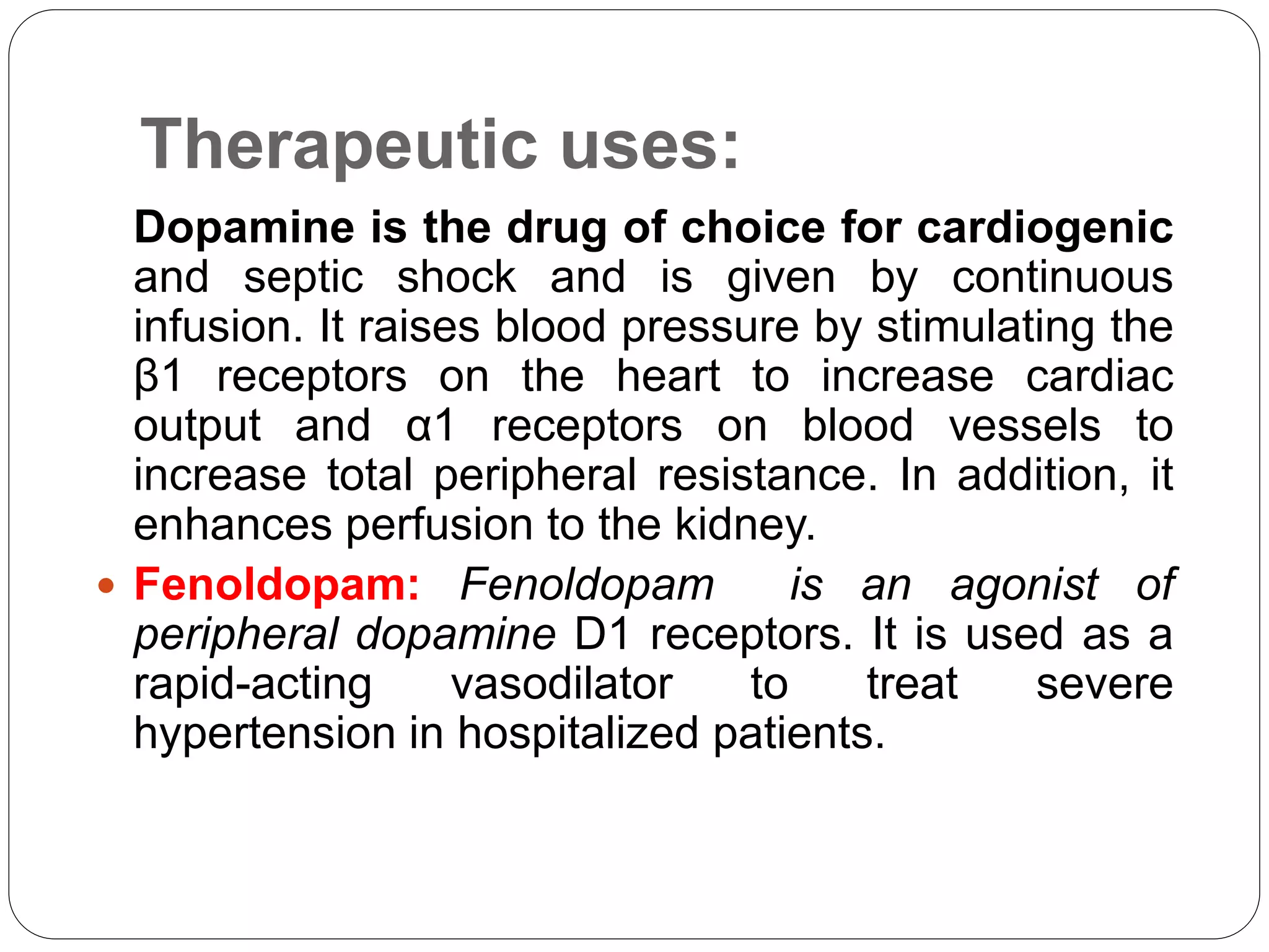 pharmacology of symphathetic system | PPTX