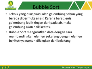 Pertemuan 10 Tehnik Sorting | PDF