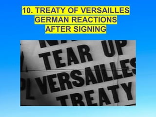 CAMBRIDGE IGCSE HISTORY: GERMAN REACTIONS AFTER THE TREATY | PPT