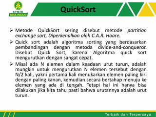 Pertemuan 10 Tehnik Sorting | PDF