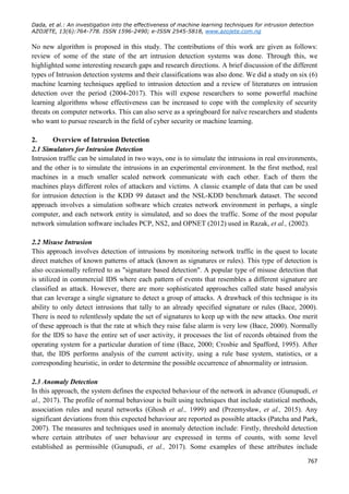 An Investigation into the Effectiveness of Machine Learning Techniques for Intrusion Detection ...