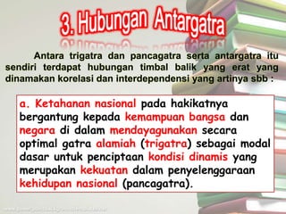Aspek Trigatra dan Pancagatra dalam Wawasan Nusantara | PPTX