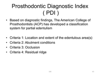 Diagnosis and treatment planning for removable partial dentures- Kelly ...