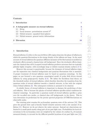 A smooth exit from eternal inflation? | PDF | Physics | Science