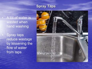 methods for reducing water wastage | PPT