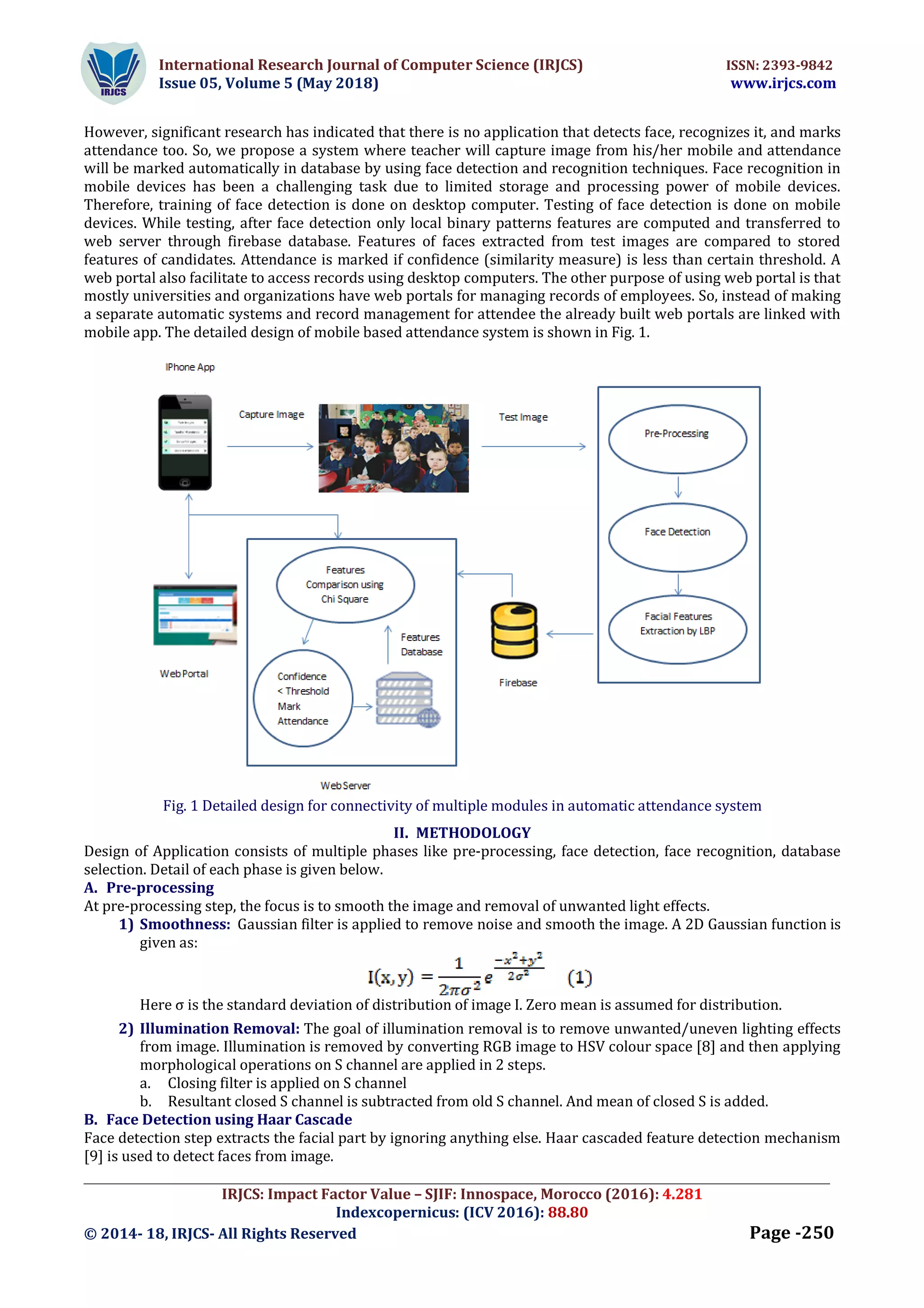 AN IMAGE BASED ATTENDANCE SYSTEM FOR MOBILE PHONES | PDF