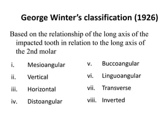 THIRD MOLAR IMPACTION (BASIC) | PPTX