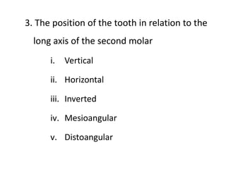 THIRD MOLAR IMPACTION (BASIC) | PPTX