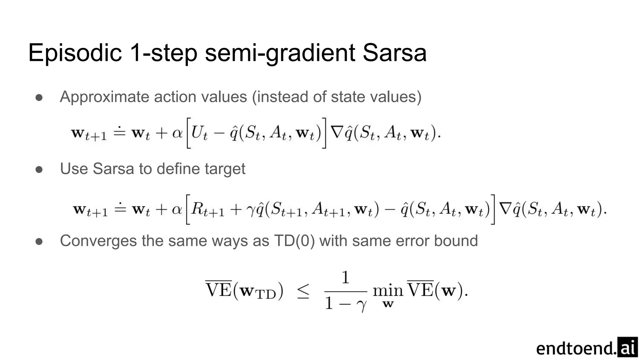 Reinforcement Learning 10. On-policy Control with Approximation | PDF
