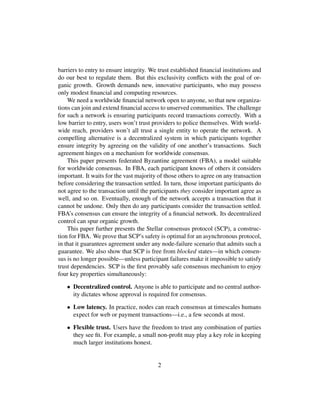 "The Stellar Consensus Protocol: A Federated Model for Internet-level ...