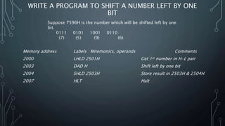 10. 8085 programming example ii | PPTX