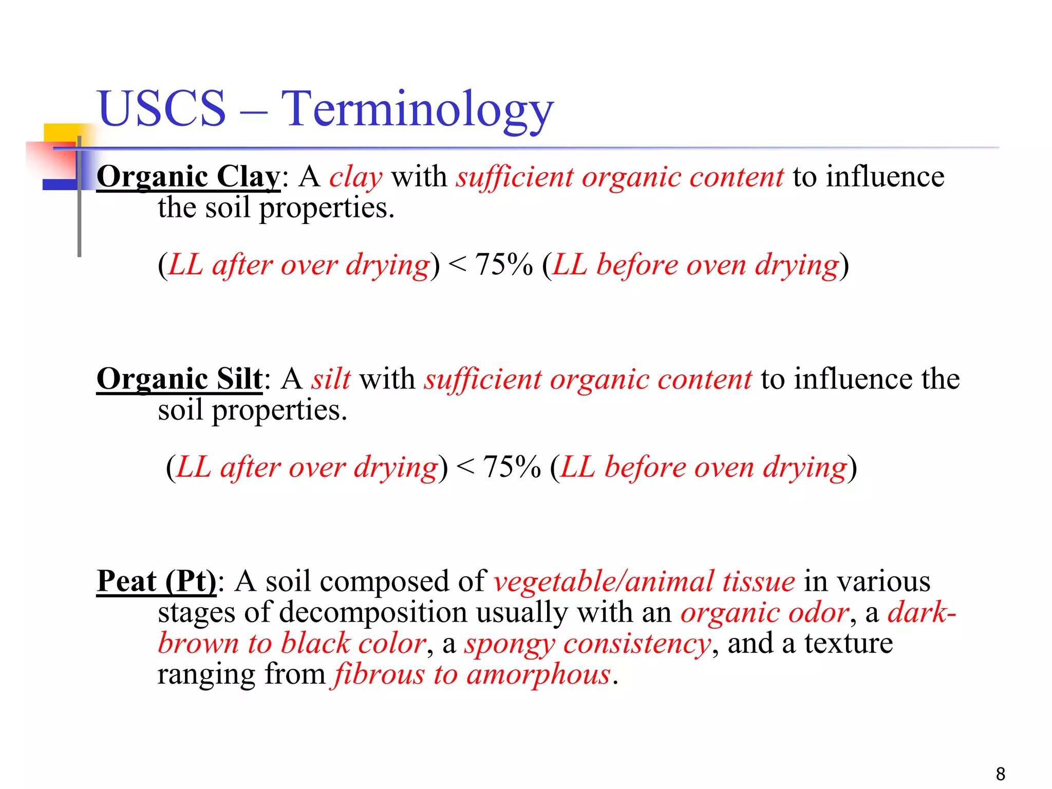 Geotechnical Engineering-I [Lec #10: USCS] | PPSX