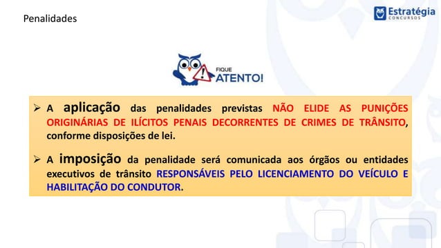 CTB Esquematizado - Penalidades e Medidas Administrativas | PPTX