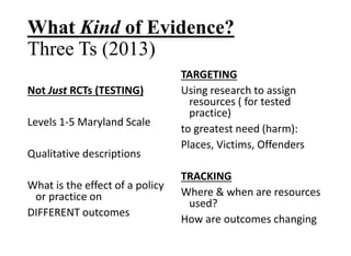 Two cheers for evidence-based policing | PPTX