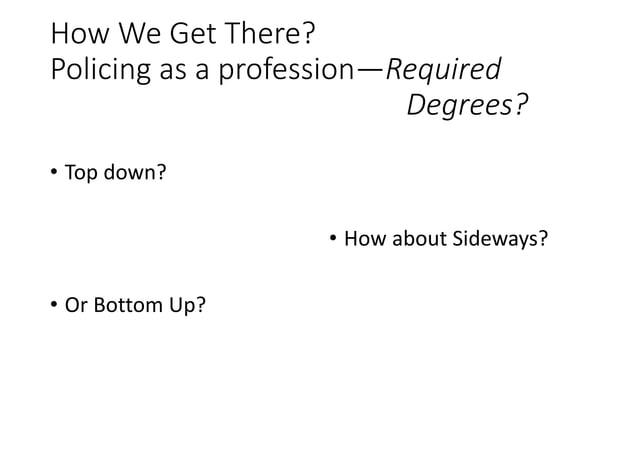 Two cheers for evidence-based policing | PPTX