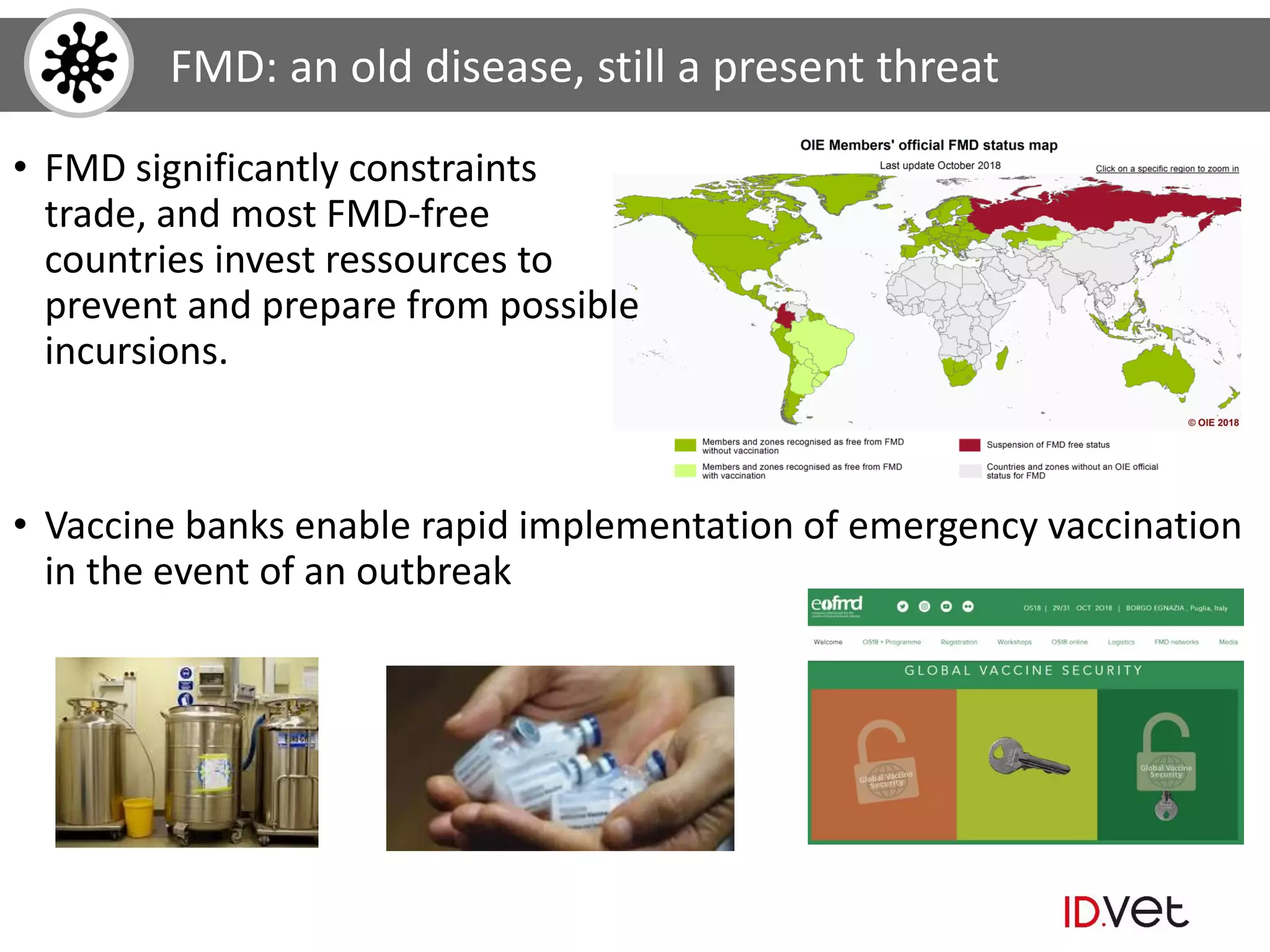 Emergency supply of FMD diagnostic kits: reagent banks & IDvet ...