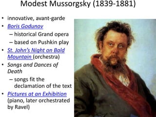 Power Point 25. The Romantic Era: Diverging Traditions in the Late 19th ...