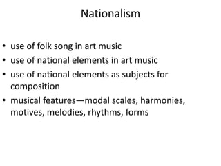 Power Point 25. The Romantic Era: Diverging Traditions in the Late 19th ...