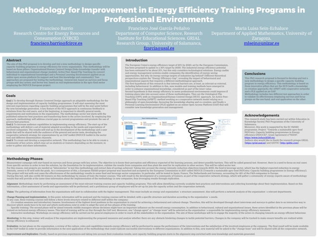 Poster: Methodology for Improvement in Energy Efficiency Training ...