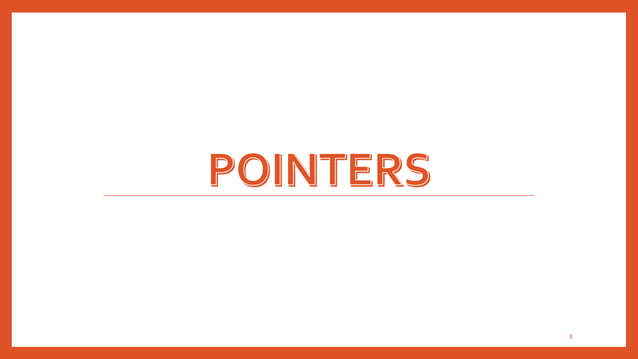 POINTERS IN C | PPTX