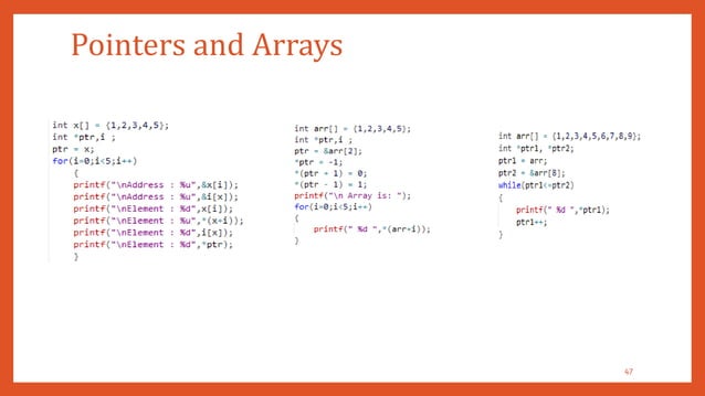 POINTERS IN C | PPTX