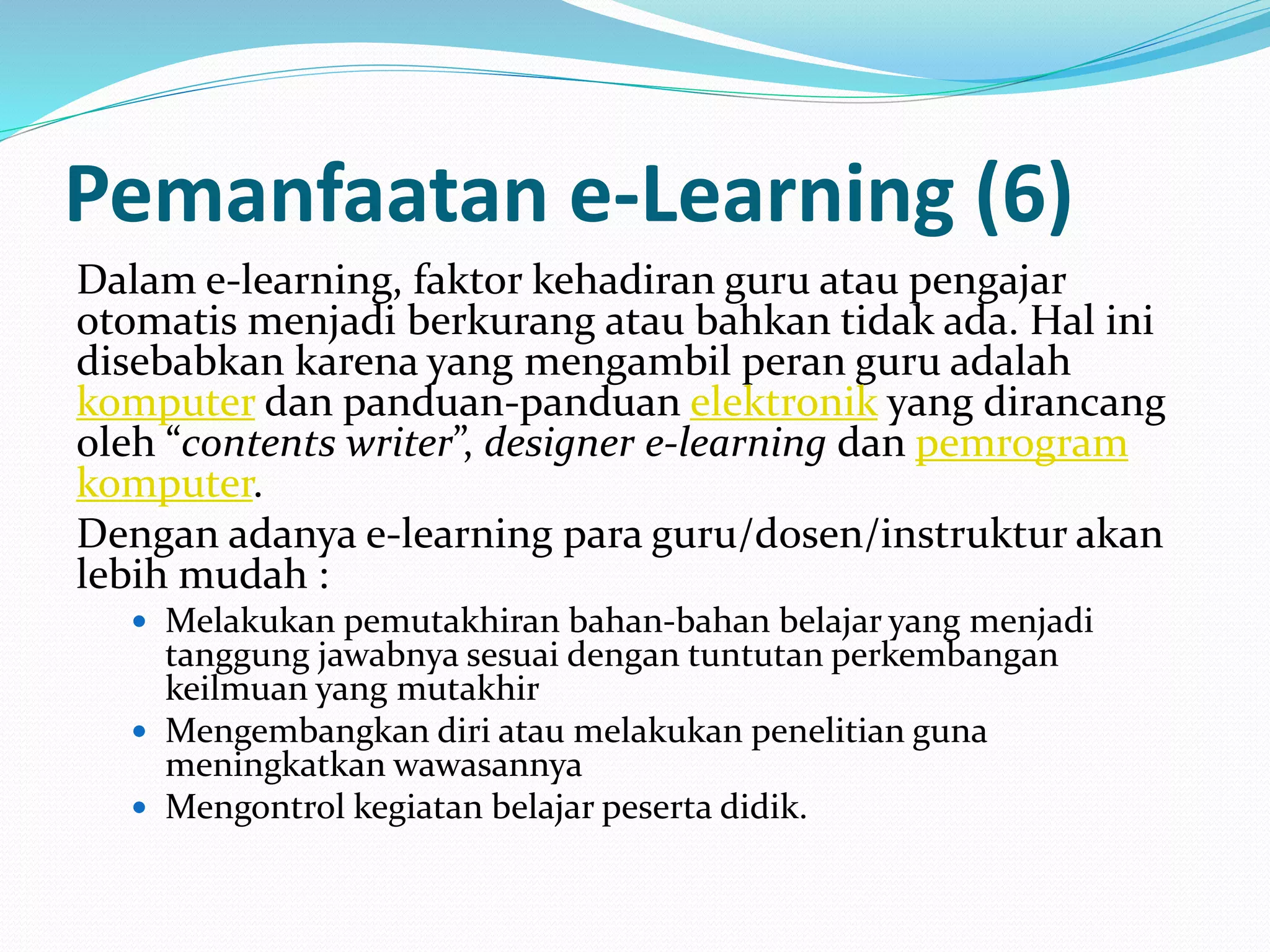 10. konsep e learning | PPT | Free Download