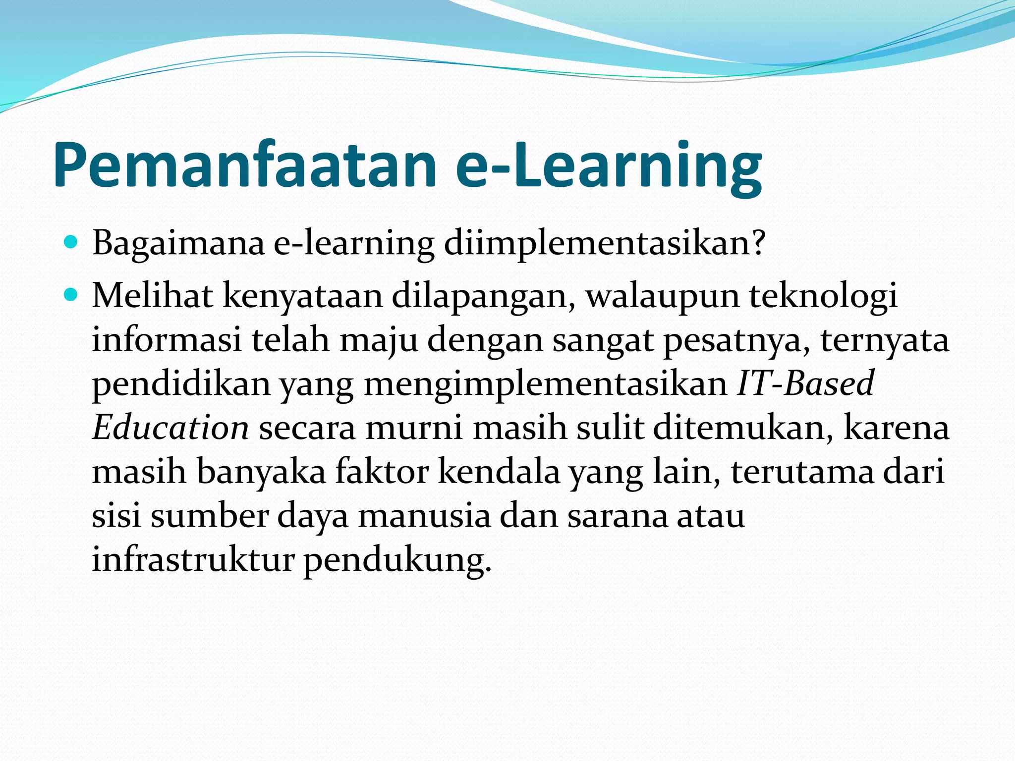 Konsep E-Learning | PPT