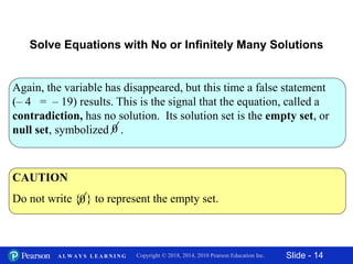 10.3 more on solving linear equations | PPTX | Homework and Study ...