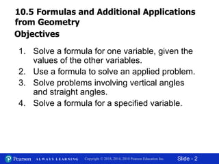 10.5 formulas and applications from geometry | PPTX | Physics | Science