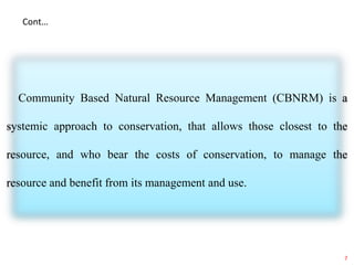 community based natural resource management | PPTX