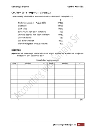 Control accounts | PDF