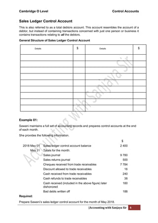 Control accounts | PDF