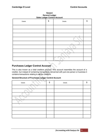 Control accounts | PDF
