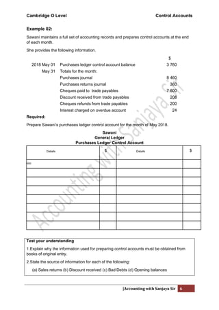 Control accounts | PDF