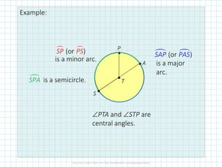 10.2 Angles and Arcs | PPT