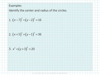 10.5 Circles in the Coordinate Plane | PDF